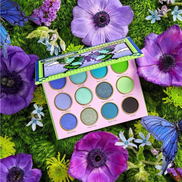 Rebellious Rose Makeup Sheglam Flutter Effect Palette 2clolor Glitter Matte Eyeshadow